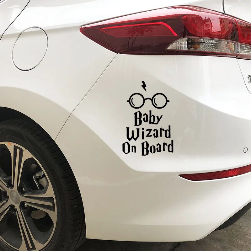 Bumper Stickers Funny Car Decal FILES ONLY Baby Wizard On Board Funny ...
