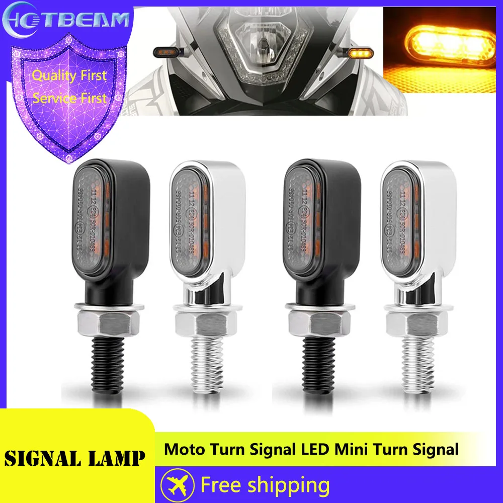 Motorcycle-LED-Signal-Light-3Leds-Mini-Indicator-Light-Amber-8mm ...