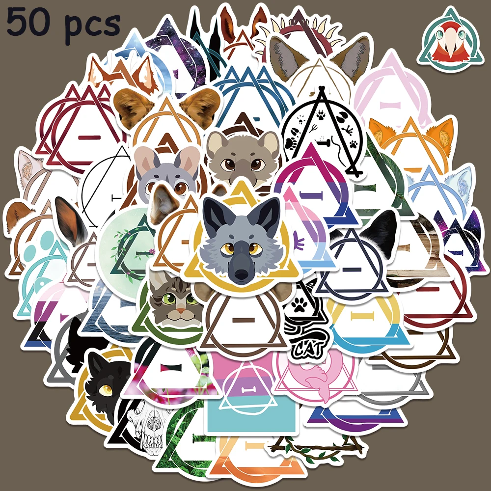 50pcs-Cartoon-therian-Stickers-Aesthetic-Graffiti-Decals-For-Laptop ...