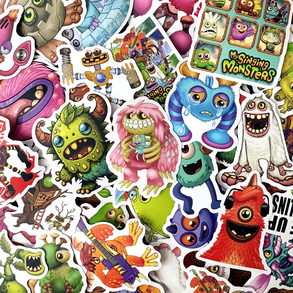 10/50PCS Game My Singing Monster Graffiti Stickers Decals Kids Toys DIY ...