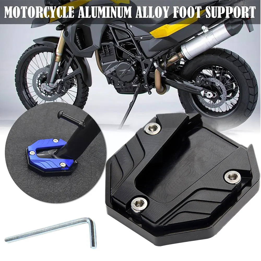 Aluminum-Alloy-Motorcycle-Bike-Kickstand-Extender-Foot-Side-Stand ...