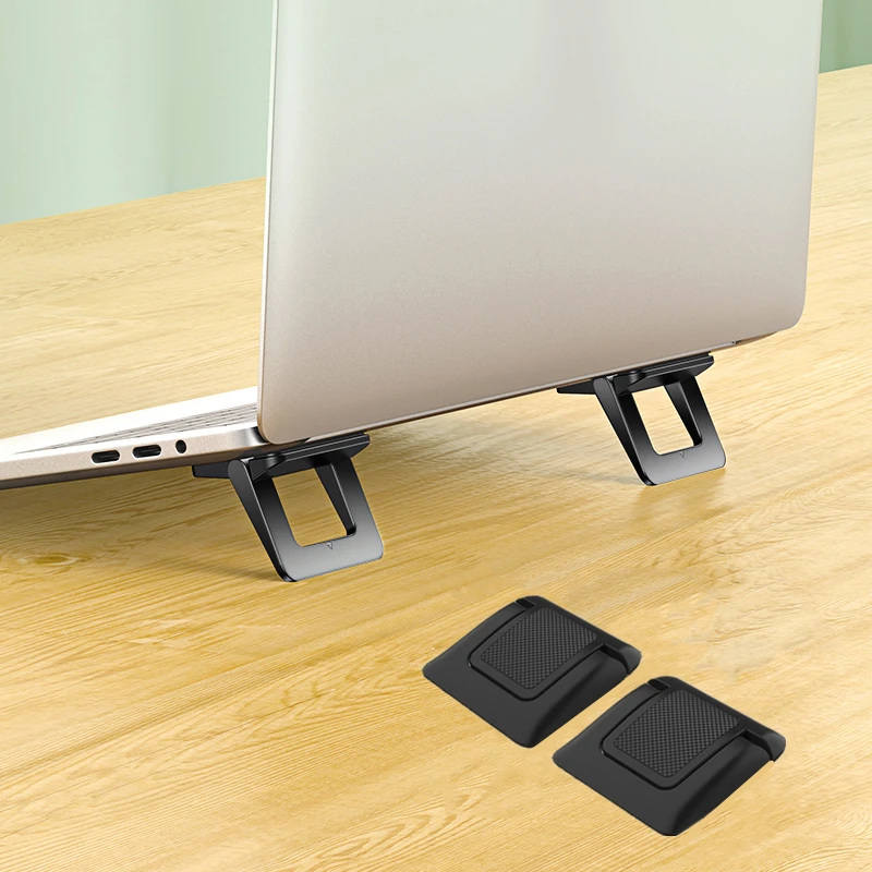 1 Pair Mini Laptop Stand Invisible Desktop Holder Support Notebook ...