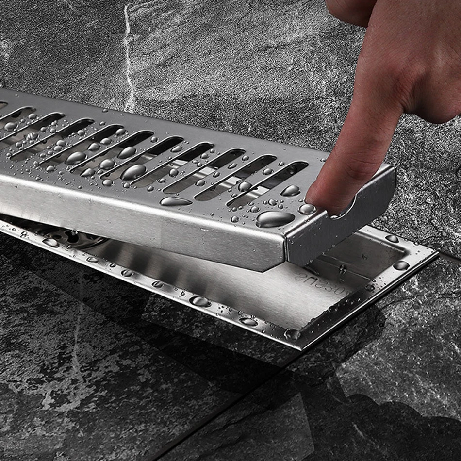 Drain de sol 50 cm - Drain de sol en acier inoxydable 304, Anti odeur ...