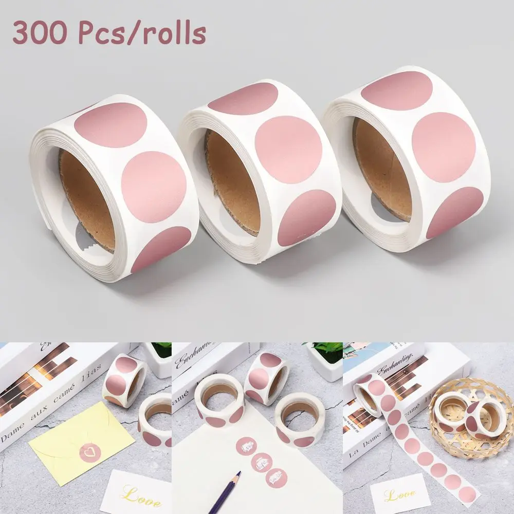 300-Pcs-roll-Round-Scratch-Off-Stickers-1-Inch-Rose-Gold-Scratch-Off ...