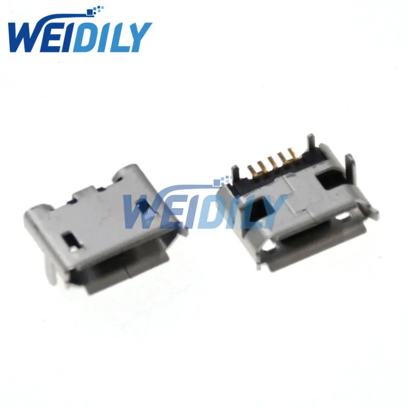 10PCS Micro USB 5P 5 pin DIP Micro USB Jack 5Pins Micro USB Connector ...