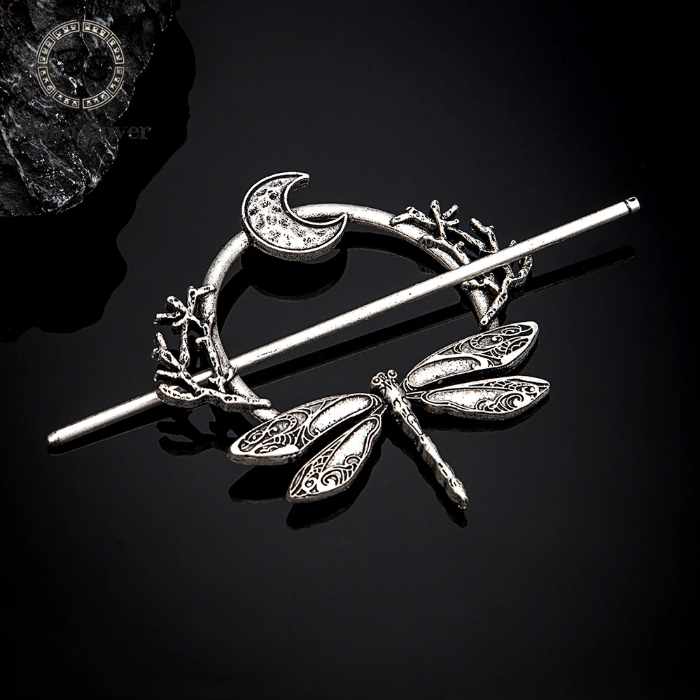 Norse-Medieval-Wicca-Moon-Dragonfly-Hairpin-Women-Witch-Stick-Barrette ...