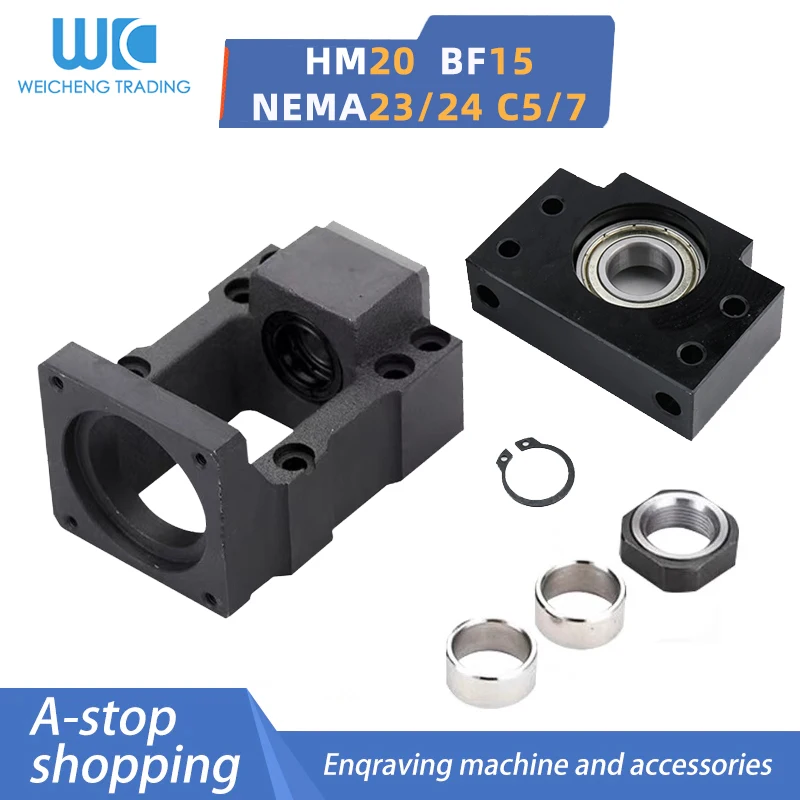 Stepping-Servo-Motor-Seat-Screw-Support-Seat-Bearing-HM20-80-86-110-130 ...