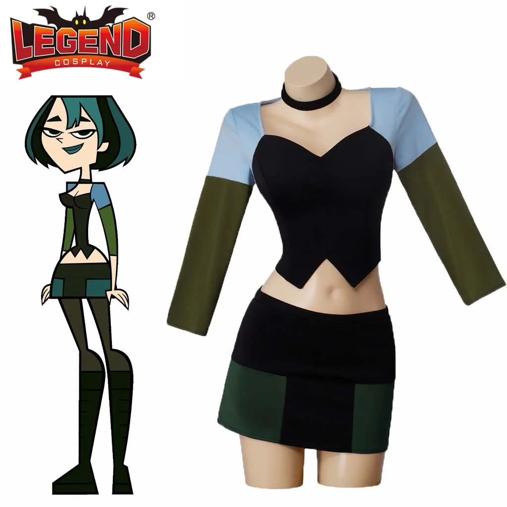 Total Drama Island Gwen Cosplay Costume Crop Top and Mini Skirts Full ...