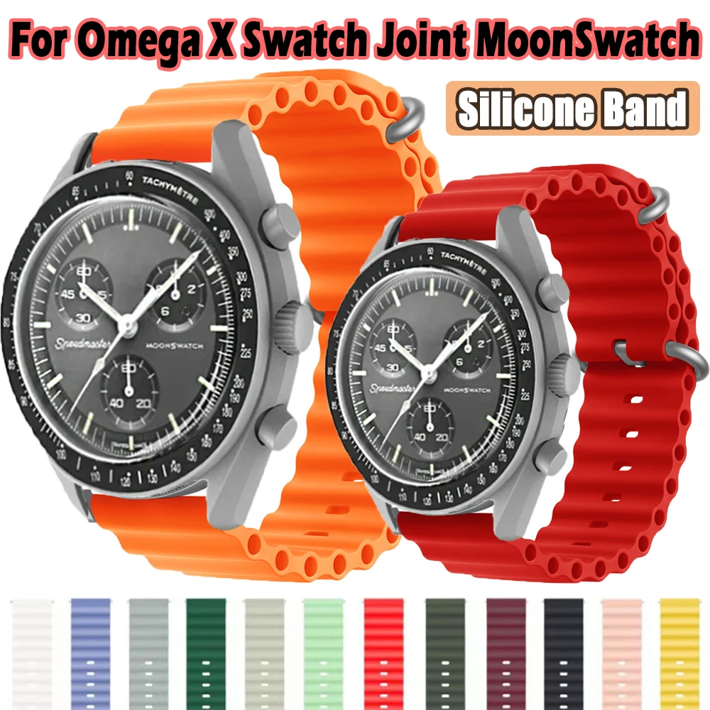 Ocean Band For Omega X Swatch Joint MoonSwatch Strap 20mm Silicone ...