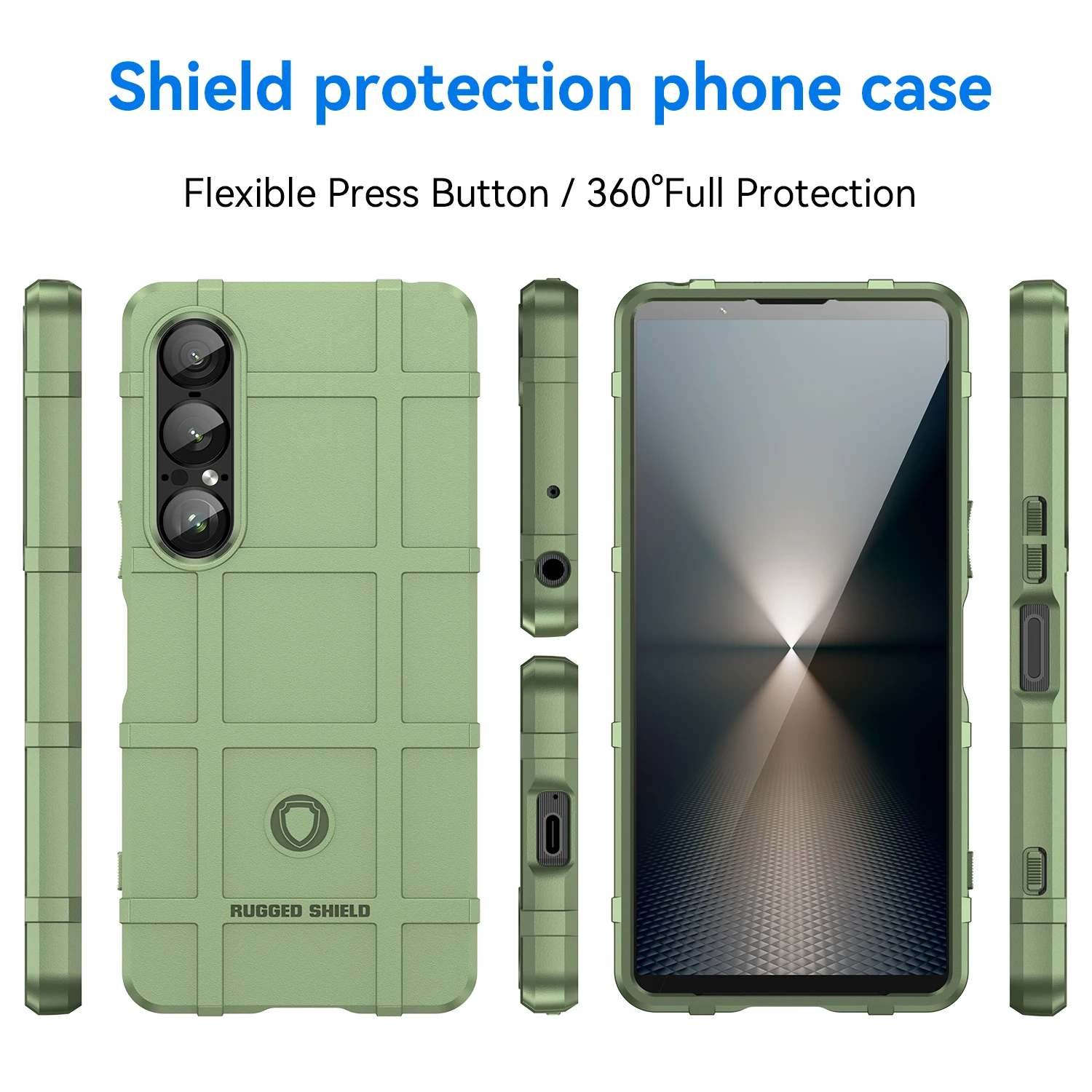 Rugged Shield Soft Shockproof TPU Armor Phone Case for Xperia 10 2019 ...