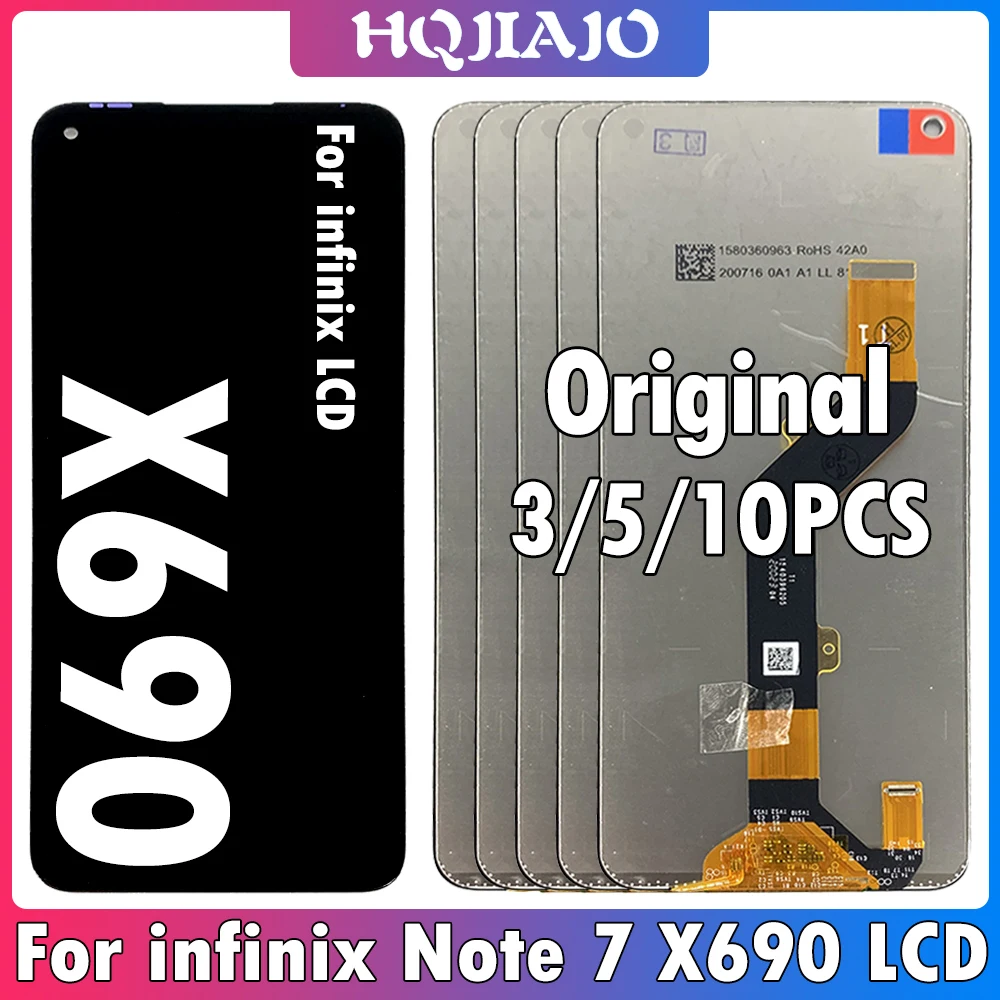 3/5/10pcs Origianl For Infinix Note 7 Lcd Display Touch Screen ...