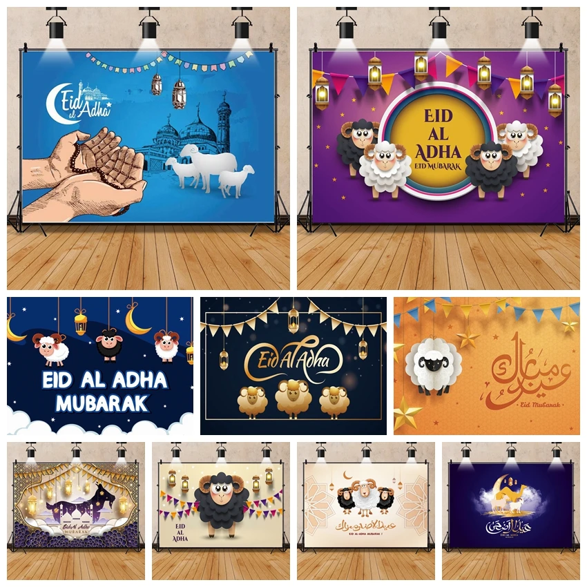 Eid-al-Adha-Moon-Photography-Backdrops-Lamps-Sheep-Islam-Muslim-Eid ...