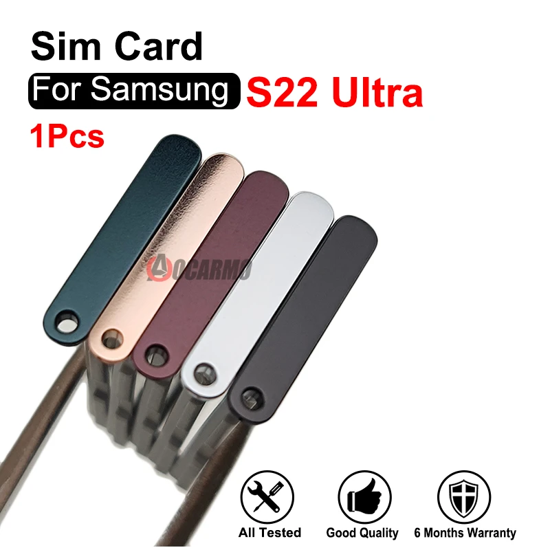 For Samsung Galaxy S22 Ultra S22u Single Sim Tray Dual Sim Card Microsd ...
