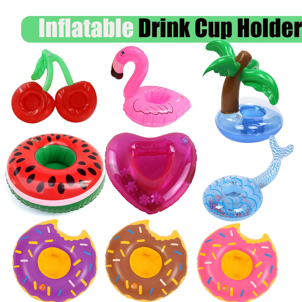1pc-Inflatable-Cup-Holder-Flamingo-Drink-Holder-Swimming-Float-Bathing ...