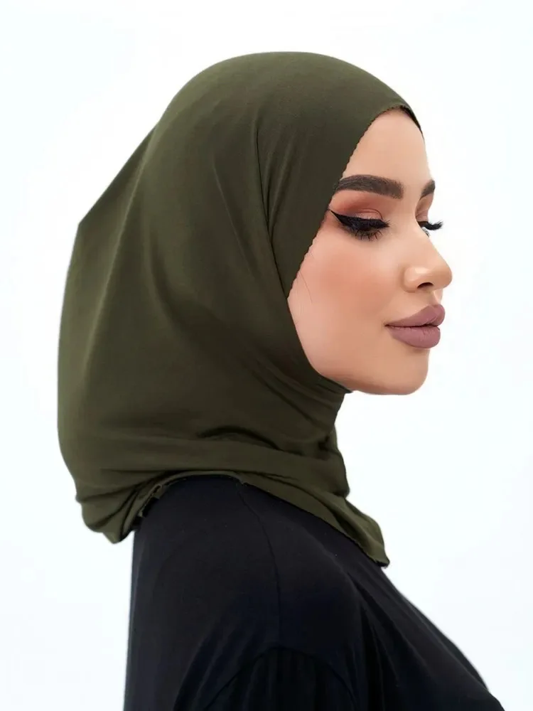 Muslim-Turban-Islamic-Women-Hijab-Arab-Headscarf-Solid-Color ...