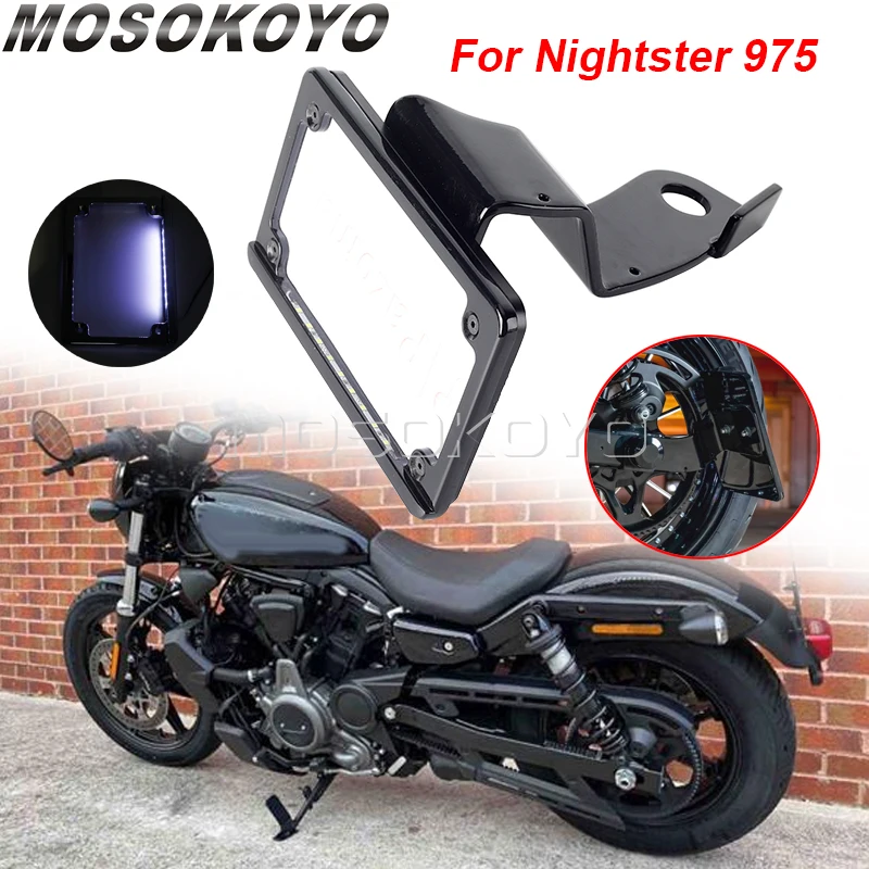 RH975 Motorcycle Rear Side Mount License Plate Holder Bracket For ...