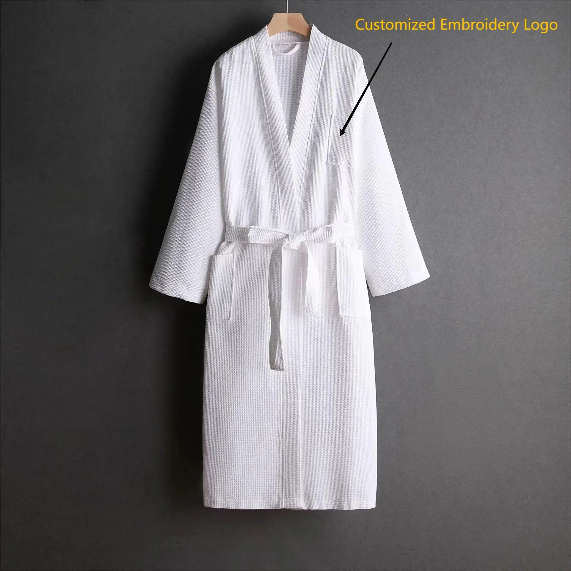 AHSNME-Custom-Logo-Bathrobe-Soft-Waffle-Customized-Bathrobes-for-Beauty ...