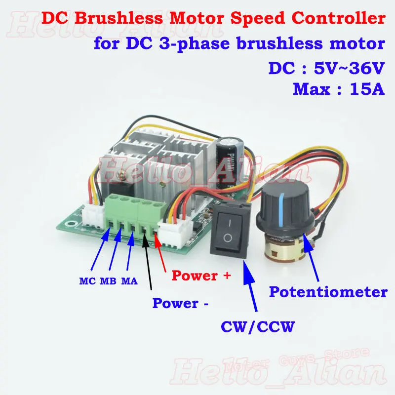 DC-5V-36V-12V-18V-24V-Mini-3-Phase-Brushless-Motor-Speed-Control-Driver ...