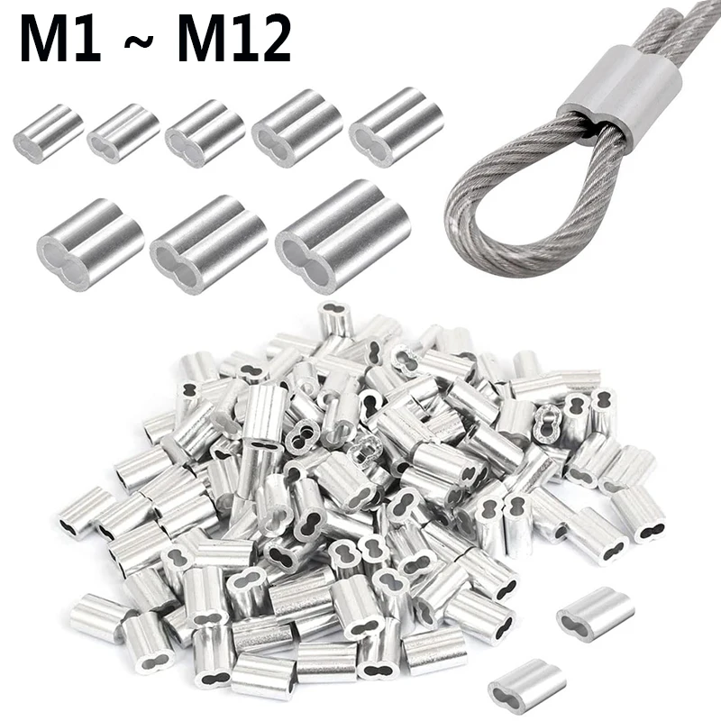 200pcs-5pcs-Double-Hole-Cable-Crimp-Sleeve-M1-M12-Wire-Ferrules-8-Shape ...