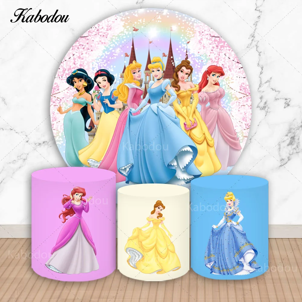 Disney-Princess-Circle-Photo-Backdrop-Girls-Birthday-Party-Cinderella ...