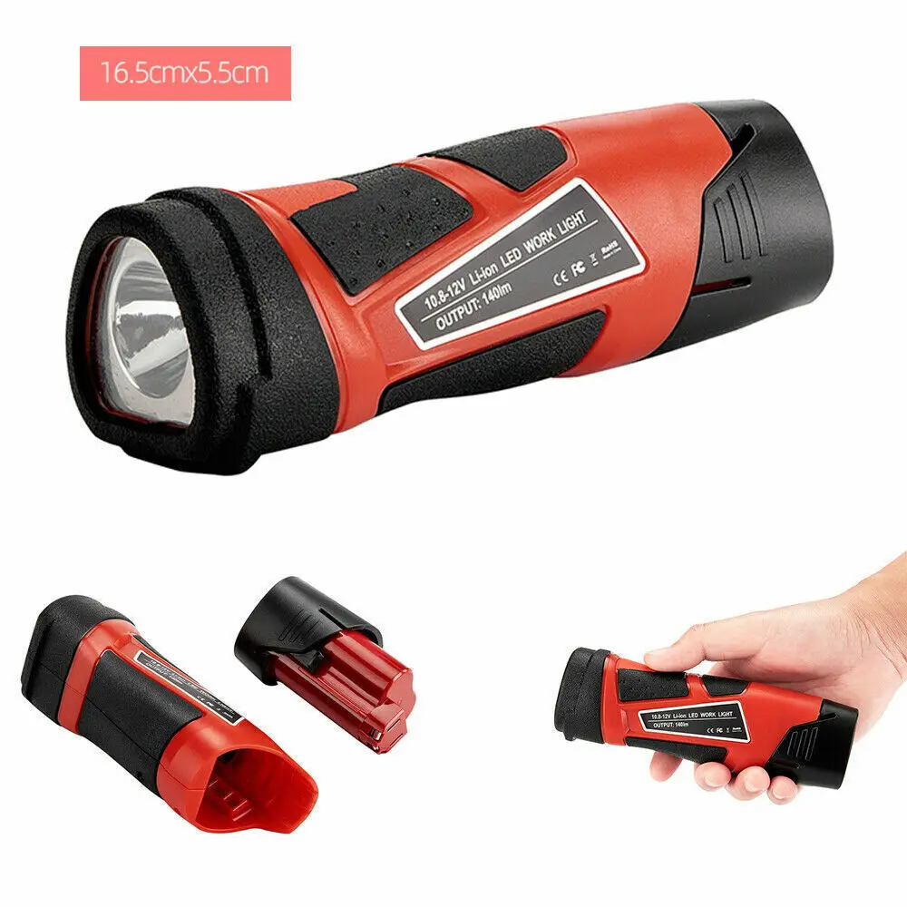 LED Work Light Flashlight For Milwaukee M12 12V Li-Ion Battery Torches ...