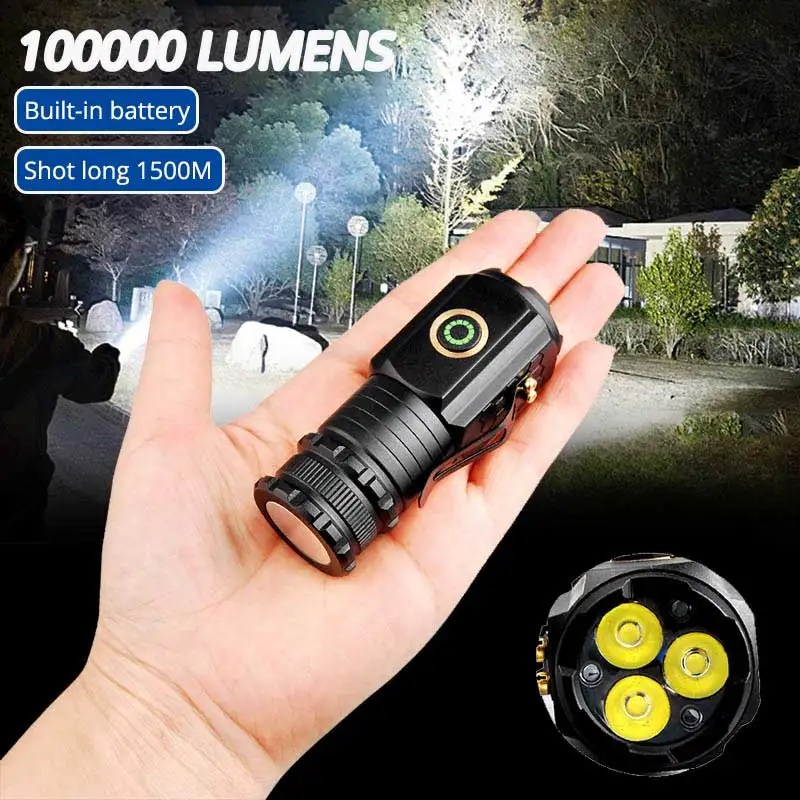 3 LED EDC Flashlight SST20 Torch TYPE-C Rechargeable IP68 Waterproof ...