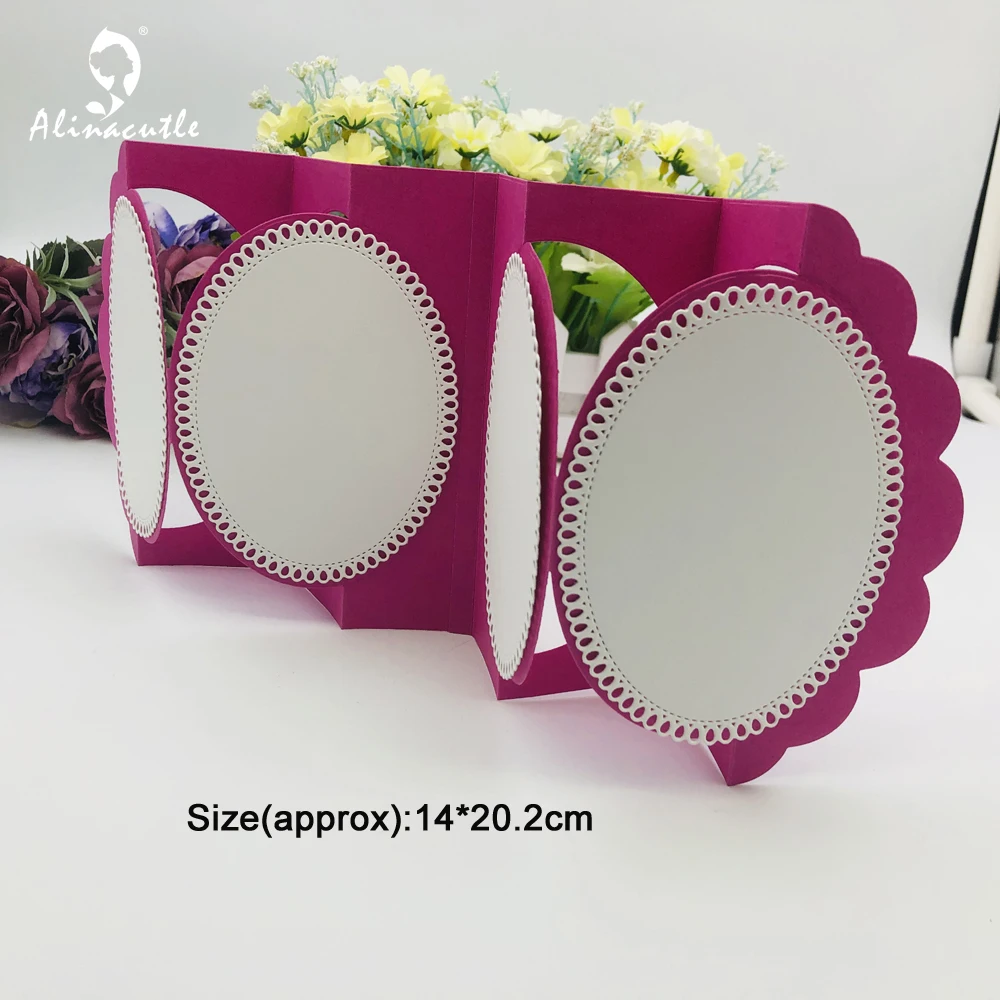 Alinacutle Z Fold Card Frame Metal Cutting Die Cut Scrapbooking Paper ...