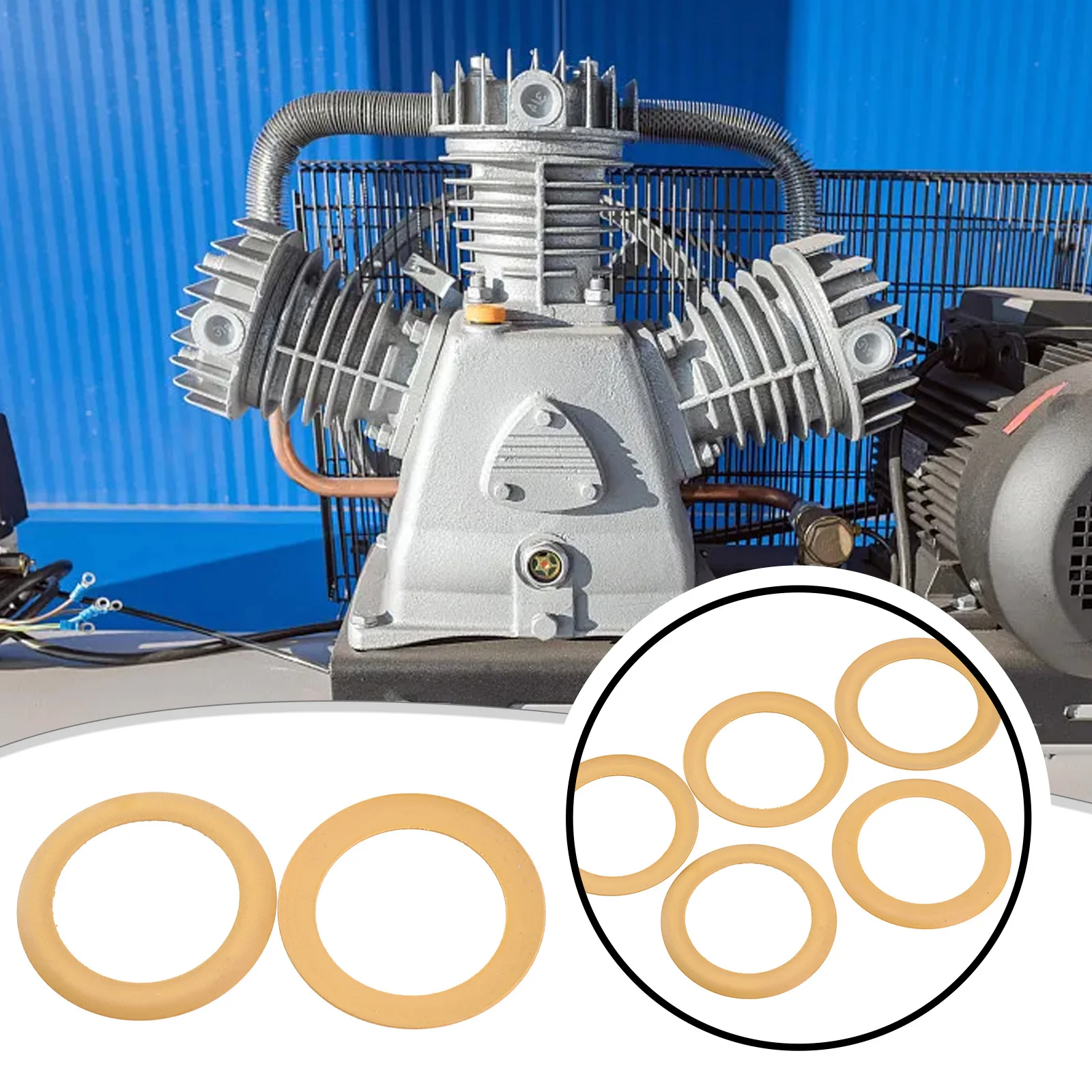 5pcs-Rubber-Piston-Rings-Air-Compressor-Accessories-For-550W-1100W ...