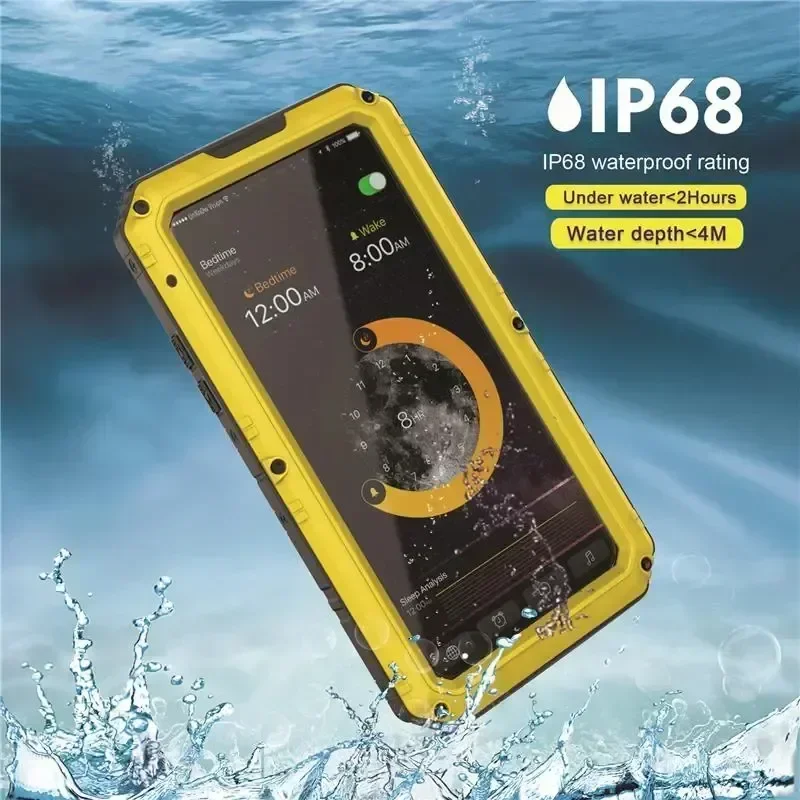 IP68-Waterproof-Heavy-Duty-Armor-Aluminum-Metal-Phone-Case-Shockproof ...