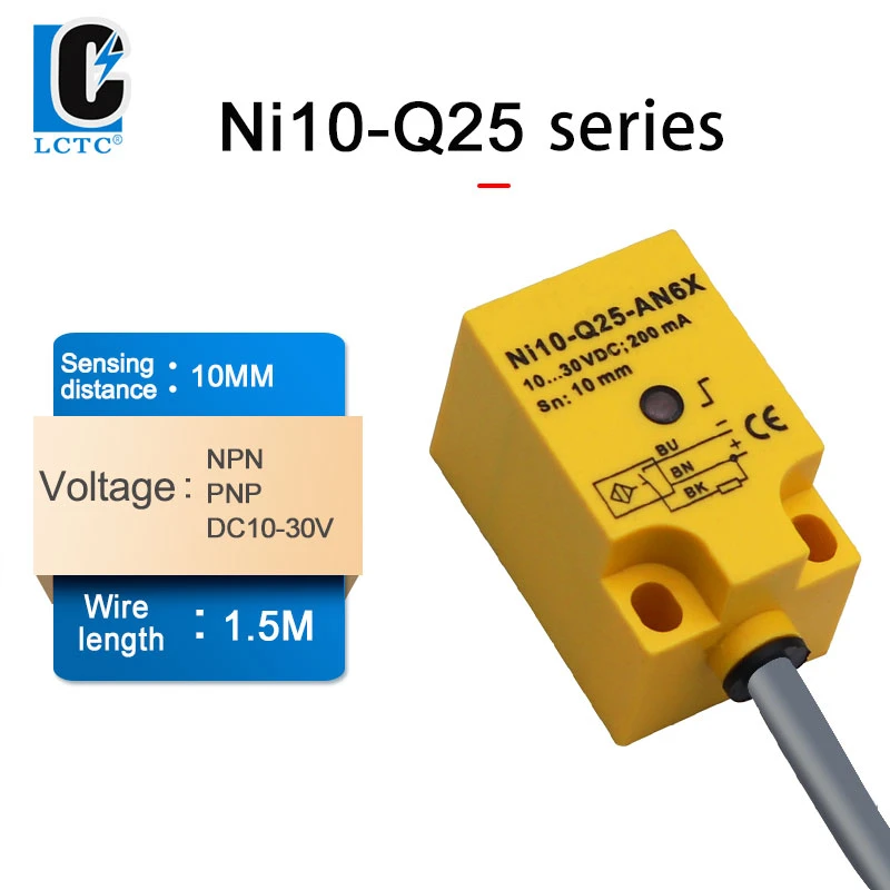 Square Metal Proximity Switch Inductive NI10 Q25 AN6X/RN6X/AP6X/RP6X ...