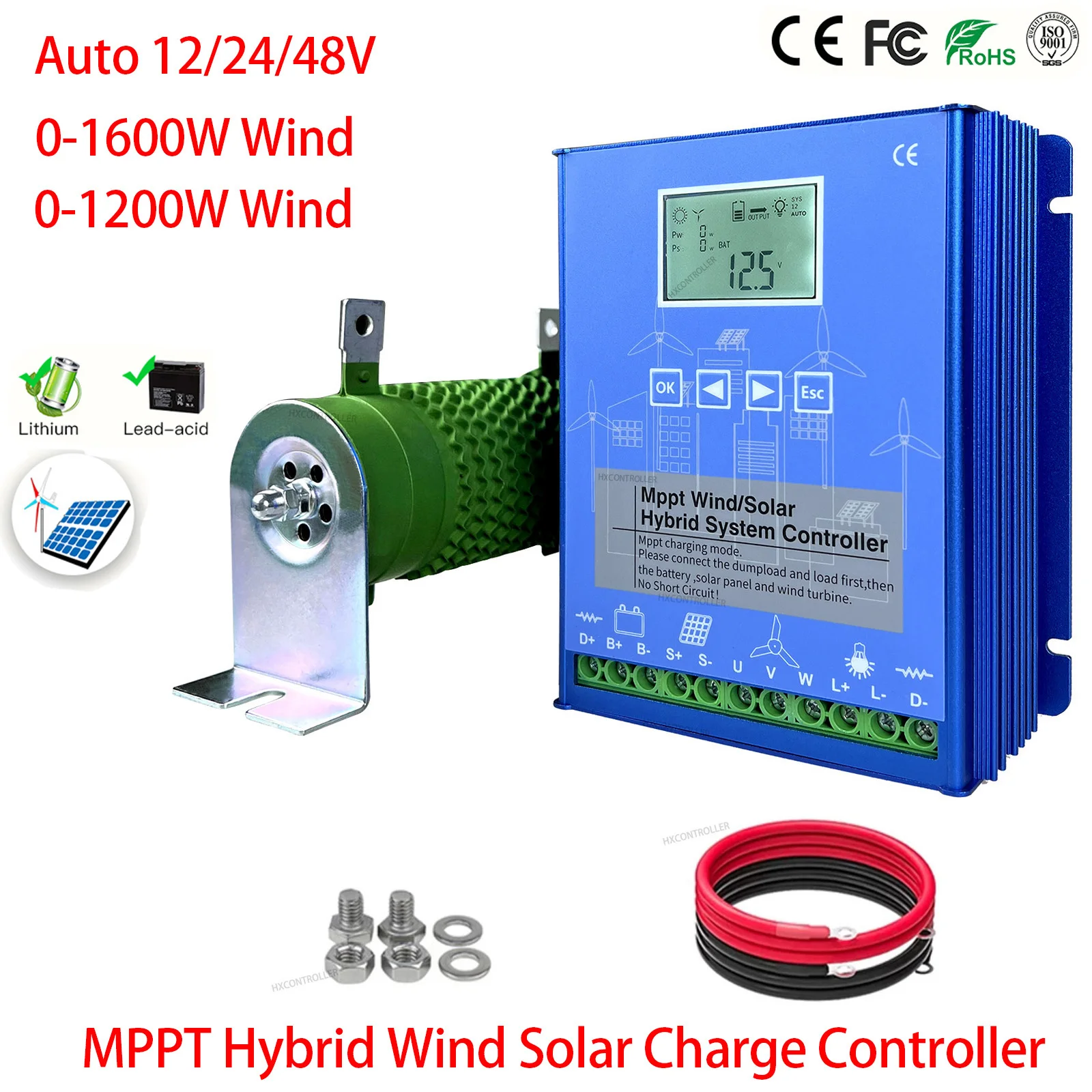 1200-2800W-Hybrid-Solar-Wind-Charge-Controller-Power-System-MPPT-Solar ...