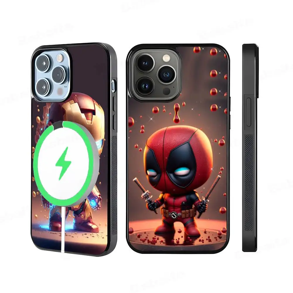 Film IronMan coque de téléphone étui magnétique pour iPhone 17 16 14 13 ...
