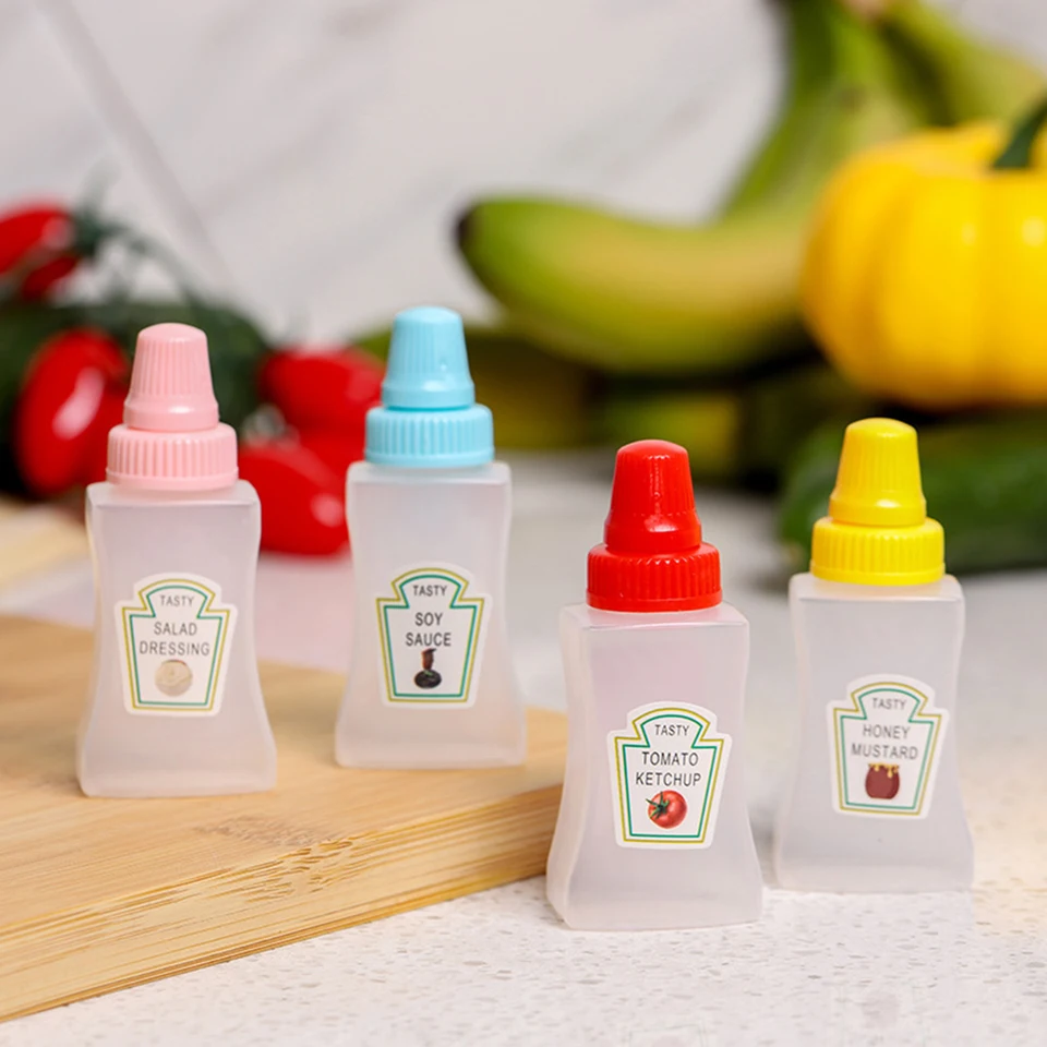 Bento Box Condiment Kit 10-Pack Mini Fish-Shaped Sauce Bottles | 4ML ...