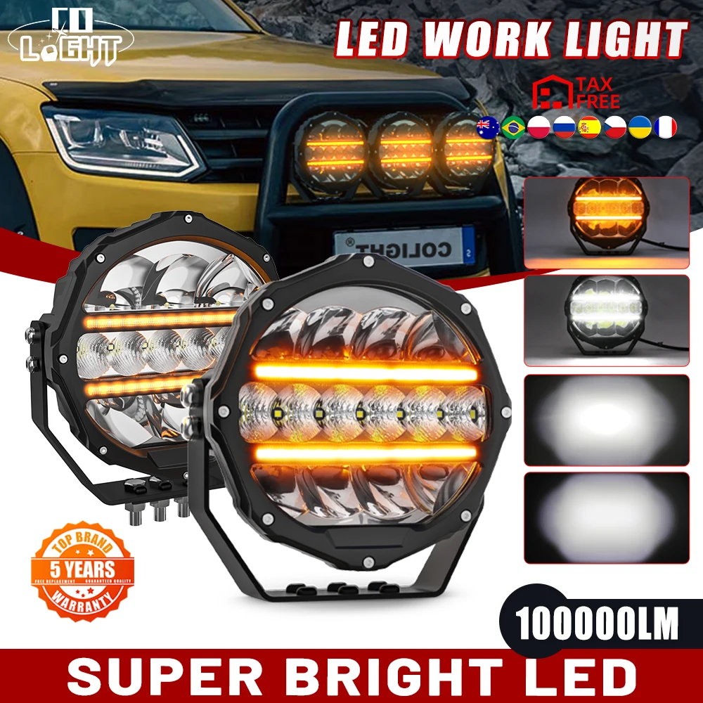 CO-LIGHT-Round-LED-Offroad-Lights-7-Inch-Spot-Driving-Light-Pods-with ...
