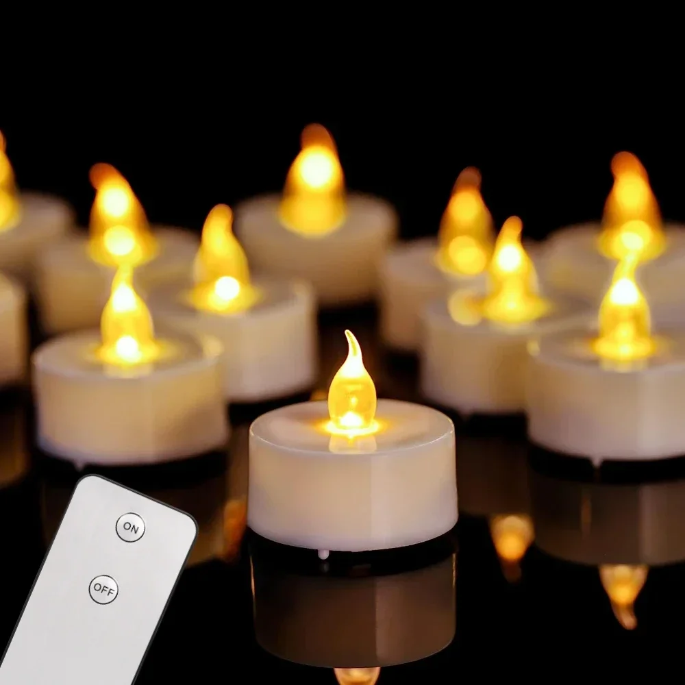 LED-Electronic-Candles-Flameless-Candle-Lamp-with-Remote-Realistic ...