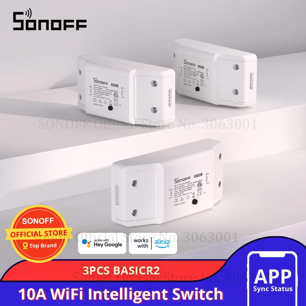Sonoff Tomadas Basicr2 Wifi Disjuntor Interruptor Smat, 43% OFF
