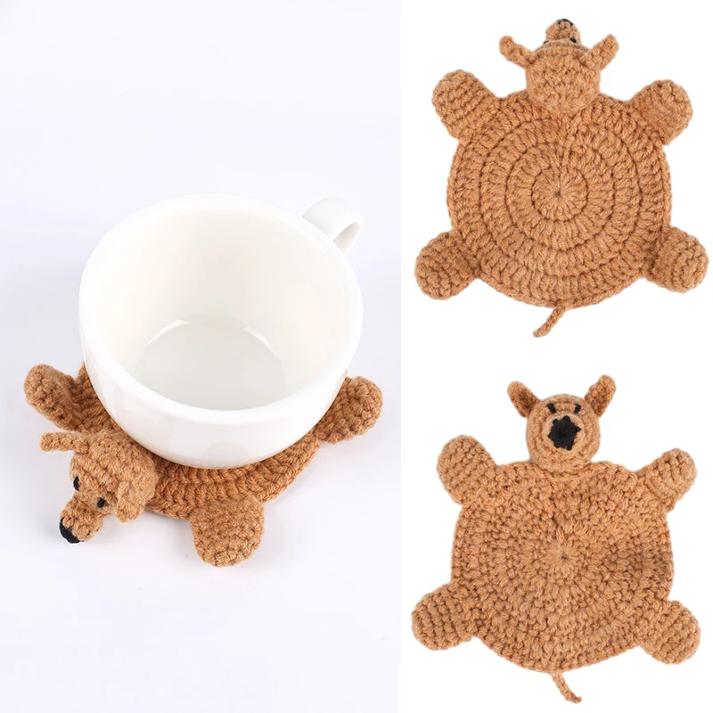 Cute-Gog-Knitted-Coasters-Non-slip-Cup-Mat-for-Coffee-Tea-Drinks-Fruit ...