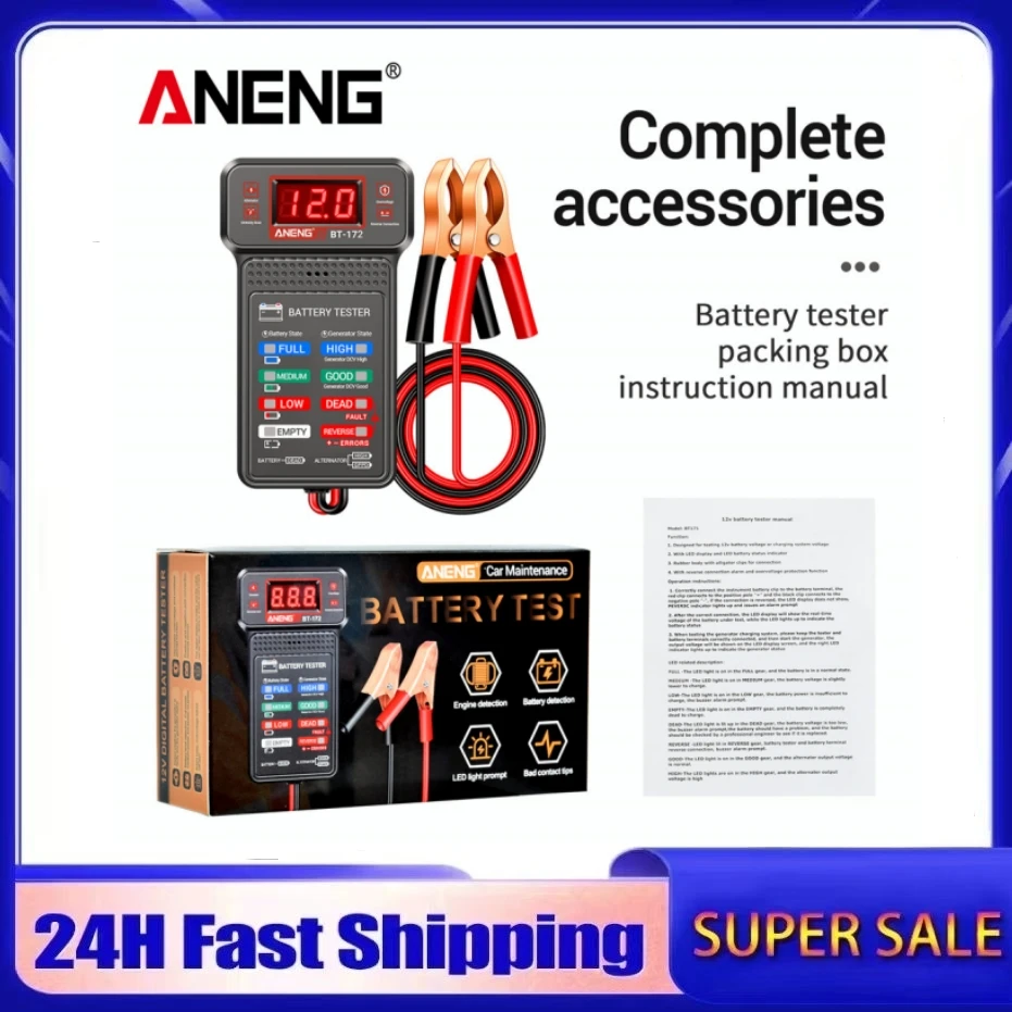 BT-172-Battery-Tester-Monitor-Panel-Gauge-Battery-Status-Indicator-12V ...