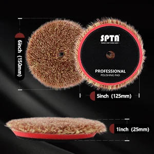 SPTA Polisher Pads Wool & Microfiber Cuts & Finishes Pad in One Step ...