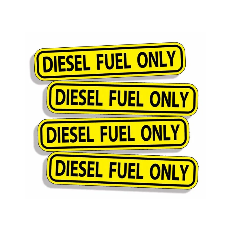 Z1064-4-PCS-Self-adhesive-Decal-Diesel-Fuel-Only-Car-Sticker-Waterproof ...