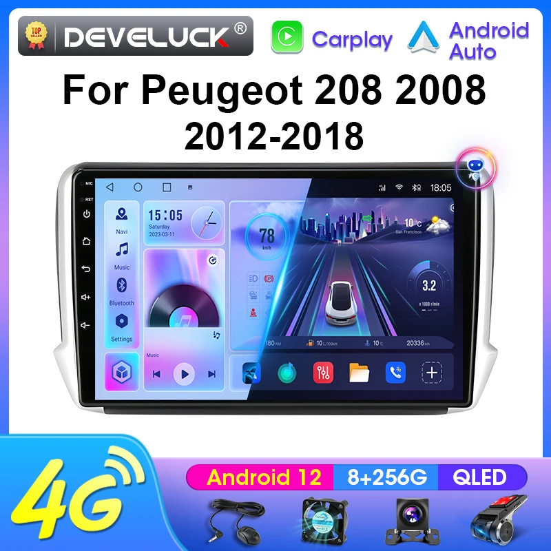 Leitor-de-V-deo-Multim-dia-Est-reo-para-Carro-Android-12-GPS-4G-Carplay ...