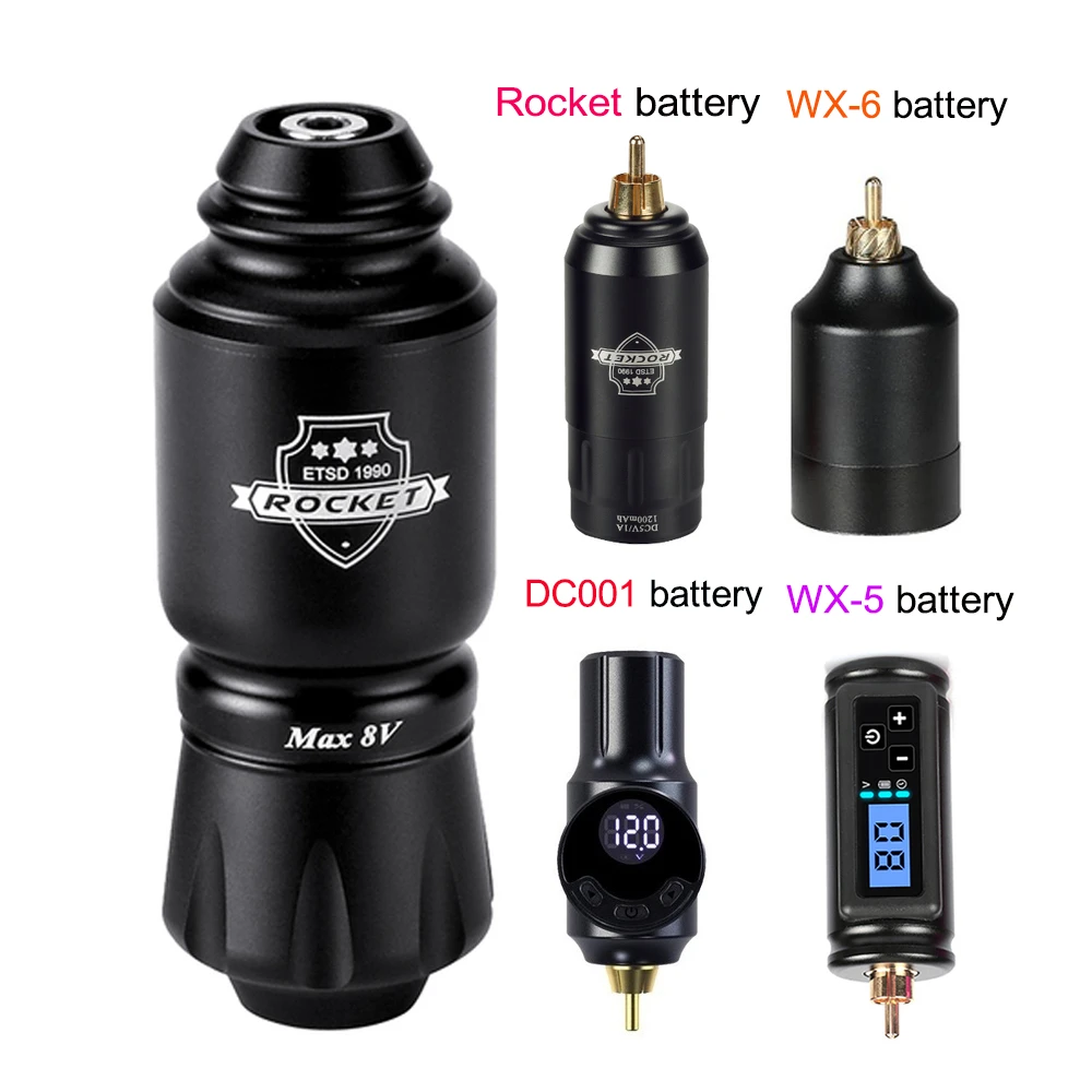 Tattoo Machine Kit Complete Rotary Rocket Mini Tattoo Pen With Rca ...
