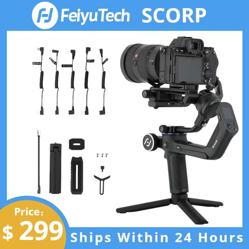 FeiyuTech SCORP 3-Axis Handheld Gimbal Stabilizer Handle Grip for DSLR Camera Sony/Canon with ...