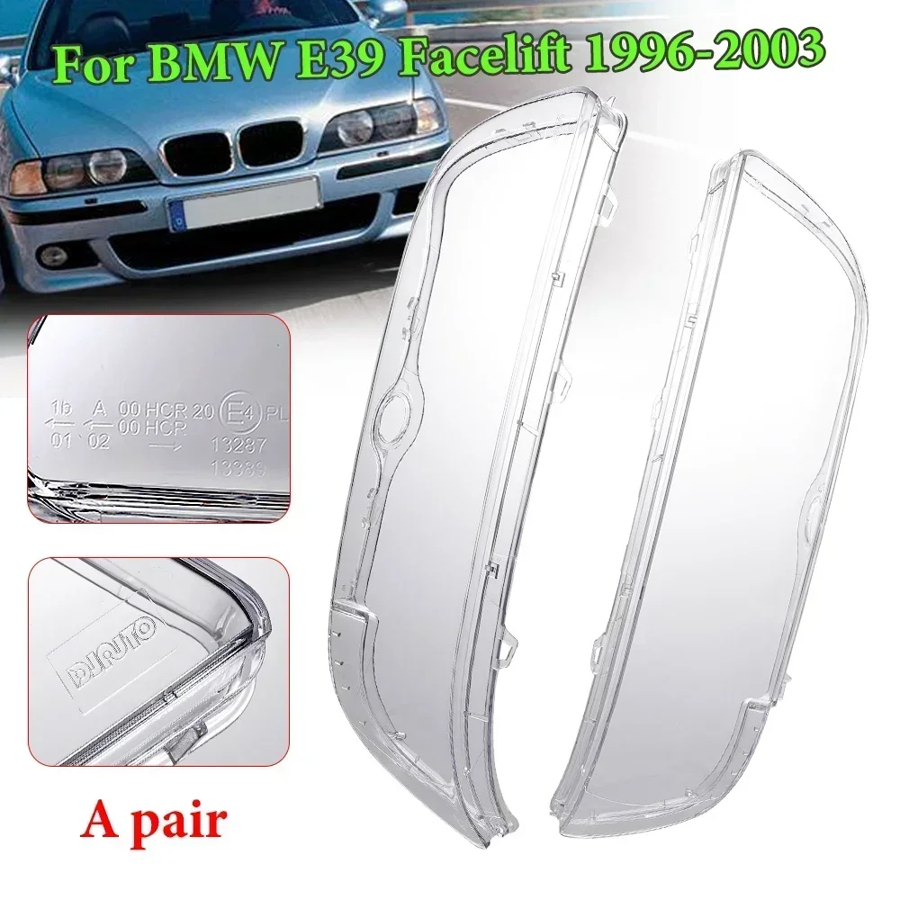 Car Headlight Cover For BMW E39 Facelift 1996-2003 63128375301 ...