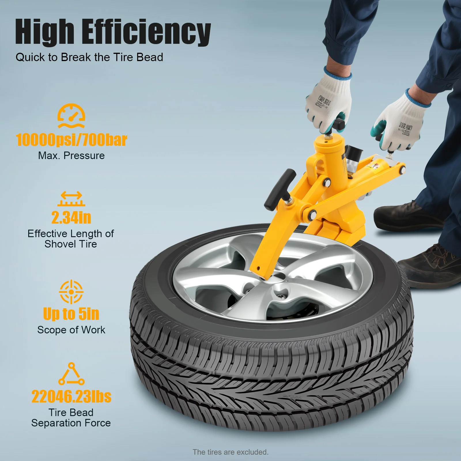 Heavy Duty 10 Ton Pneumatic Truck Tire Bead Breaker, 10000psi ...