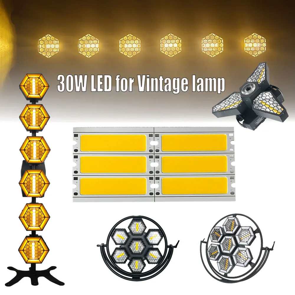 30W Retro LED Bead Plate Stage Light Accessories Bar Karaoke Disco ...