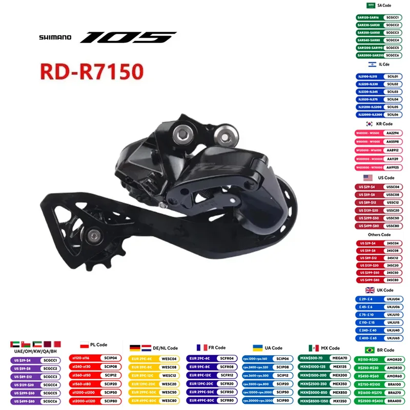 SHIMANO-105-Di2-Rear-Derailleur-RD-R7150-SHADOW-RD-2x12s-For-Road-Bike ...