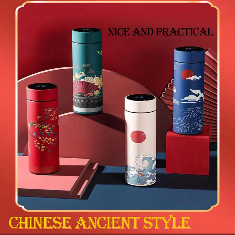 New Chinese Classical Thermos Bottle Steel Thermos Bottle Chinese ...