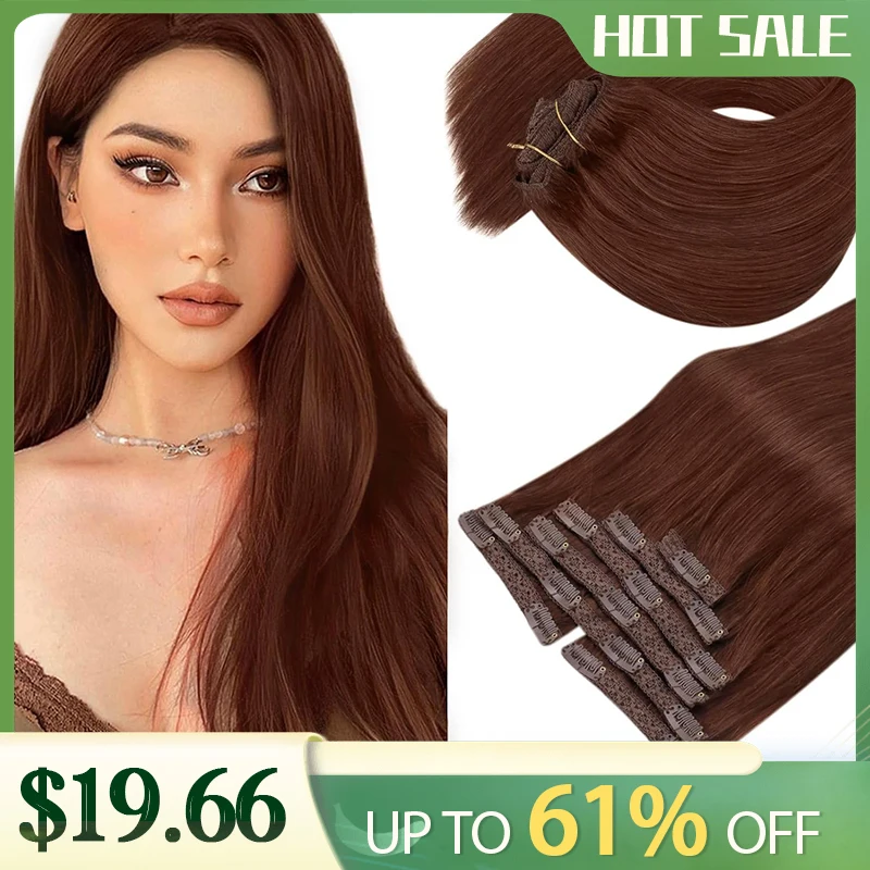 VeSunny-Clip-in-Hair-Extension-Human-Hair-Balayage-Natural-Human-Hair ...