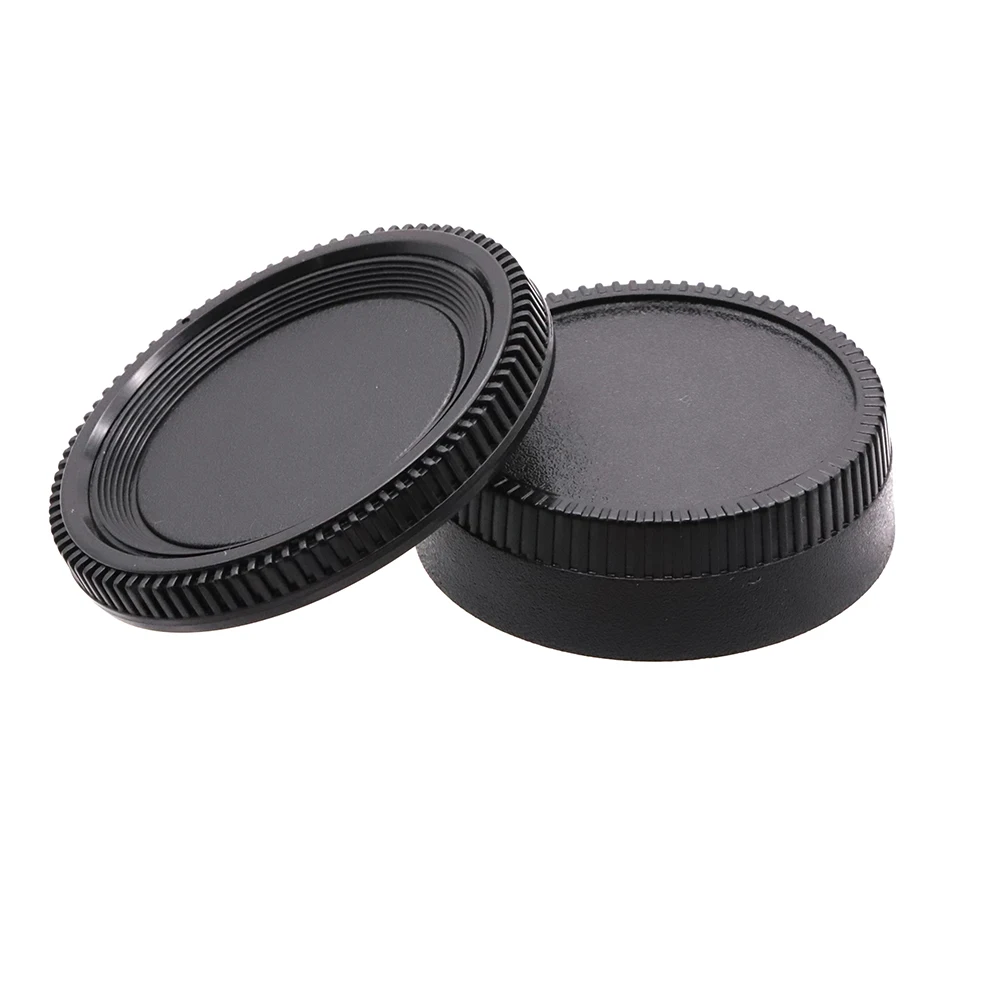 For-Nikon-F-mount-Rear-Lens-Cap-Camera-Body-Cap-Set-Plastic-Black ...